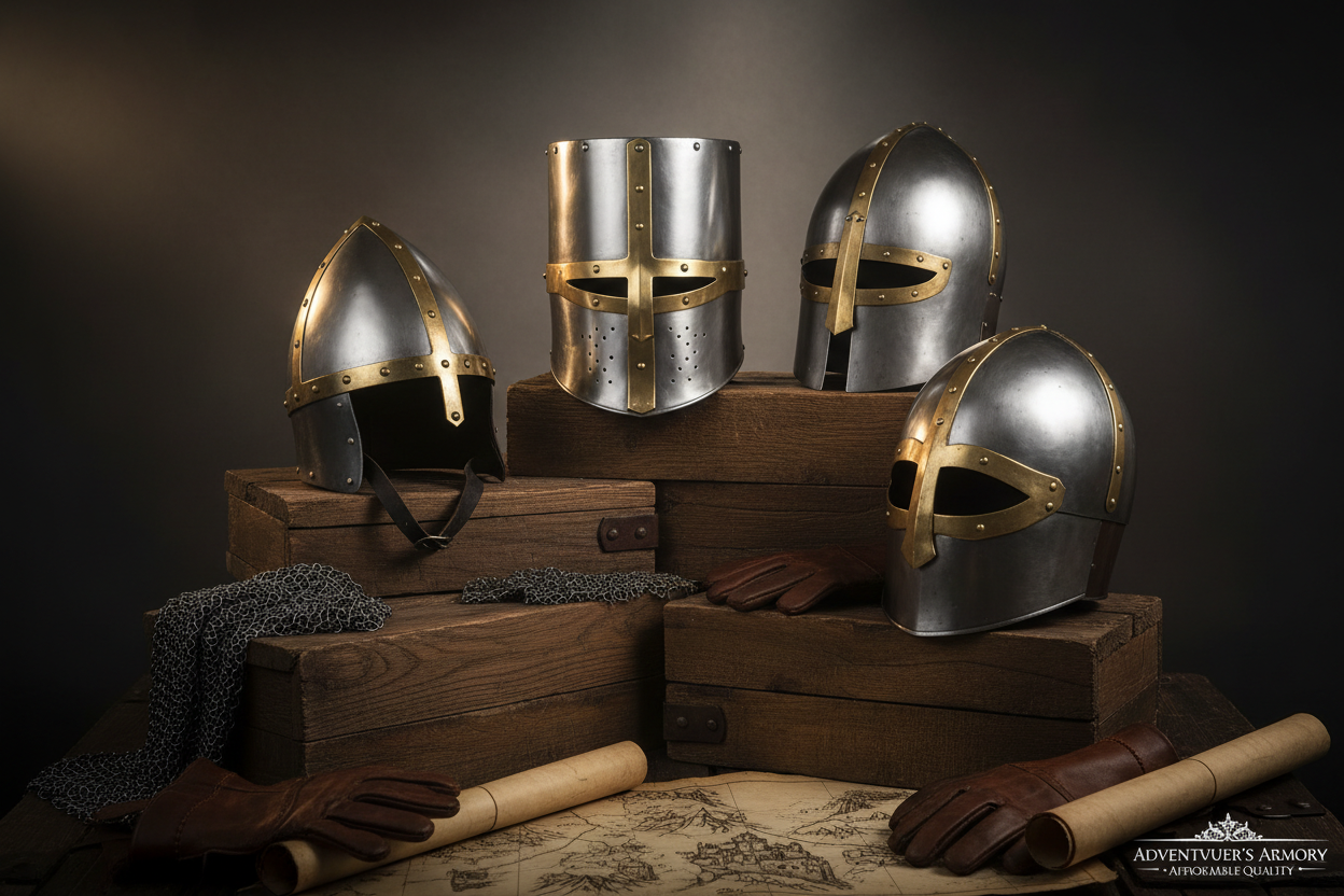 Affordable Medieval Metal & Steel Helmets for Cosplay, LARP USA ...