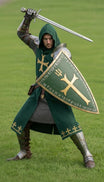 Crusader Knight Green Surcoat with Gold Cross – Ranger Style Armor Set ...