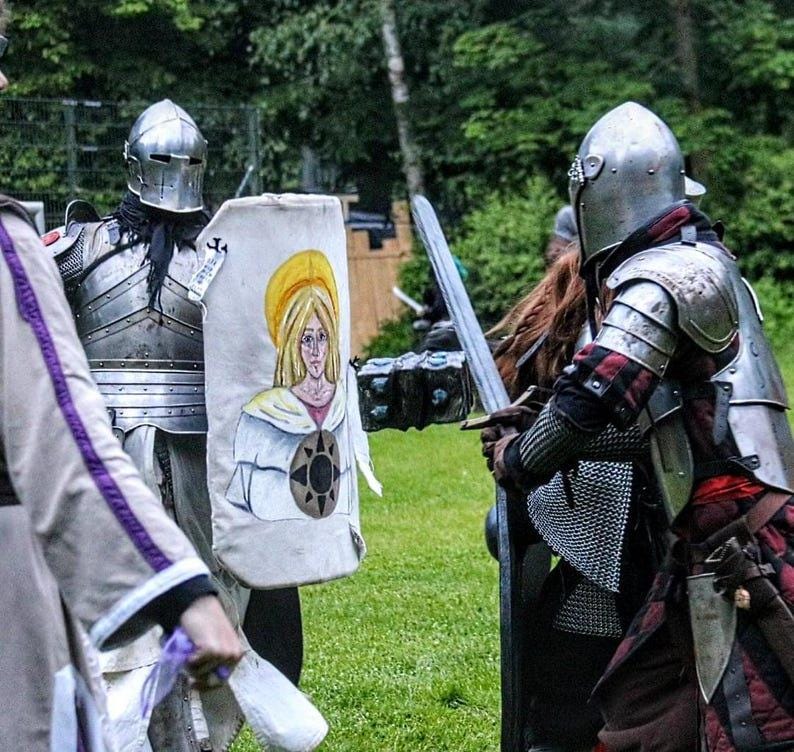 Full Medieval Knight Armor Set – 18G Steel LARP & Cosplay Costume ...