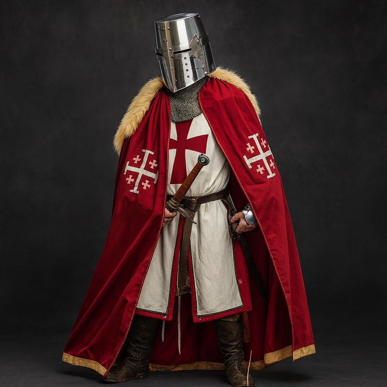 Medieval Knight Full Body Armor | 18 Gauge Steel Royal Templar Suit ...